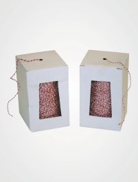 Bindfaden rot/weiß 200 g | FEHRMANNshop